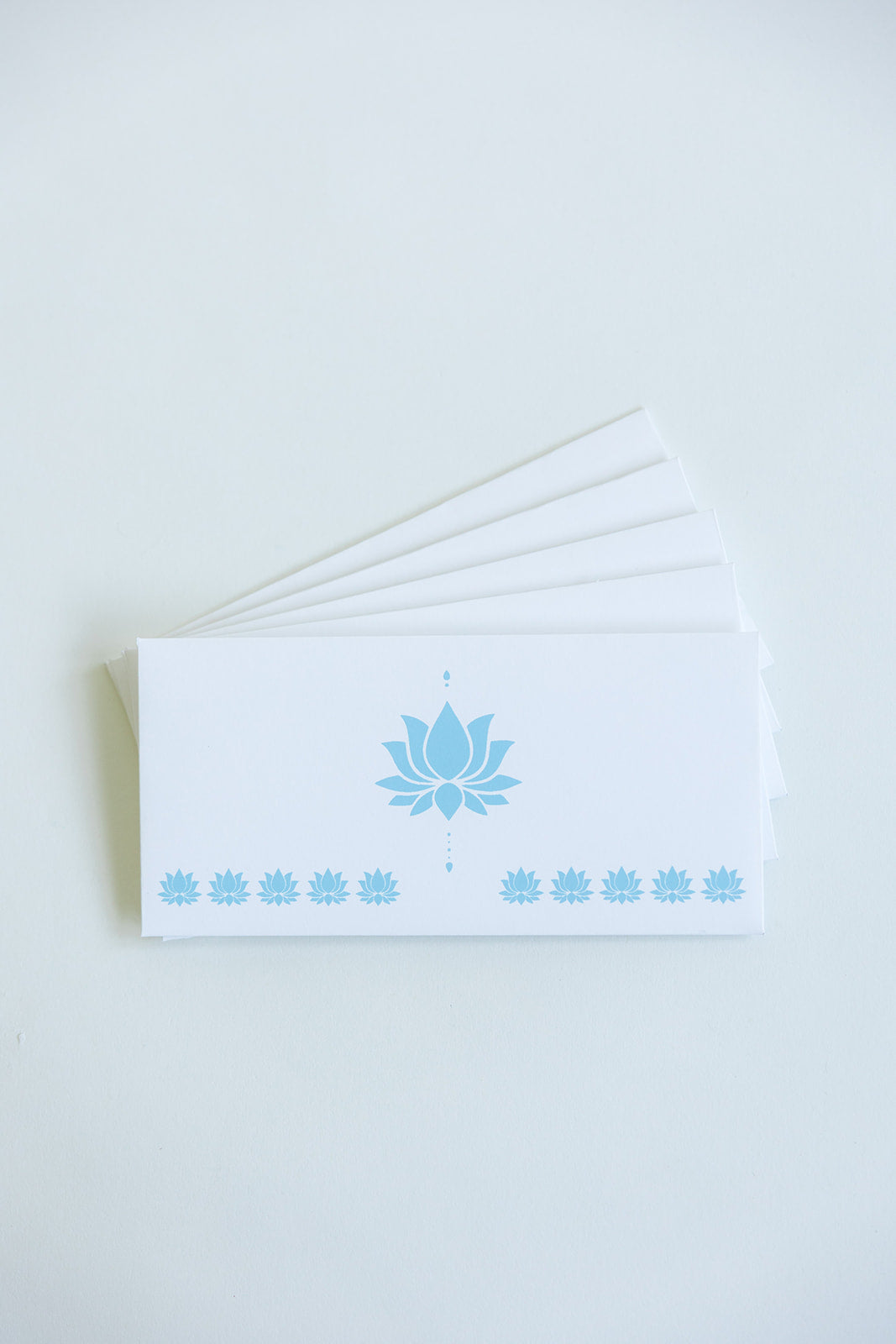 5 Baby Blue Lotus Money Gift Envelopes – Decorasian