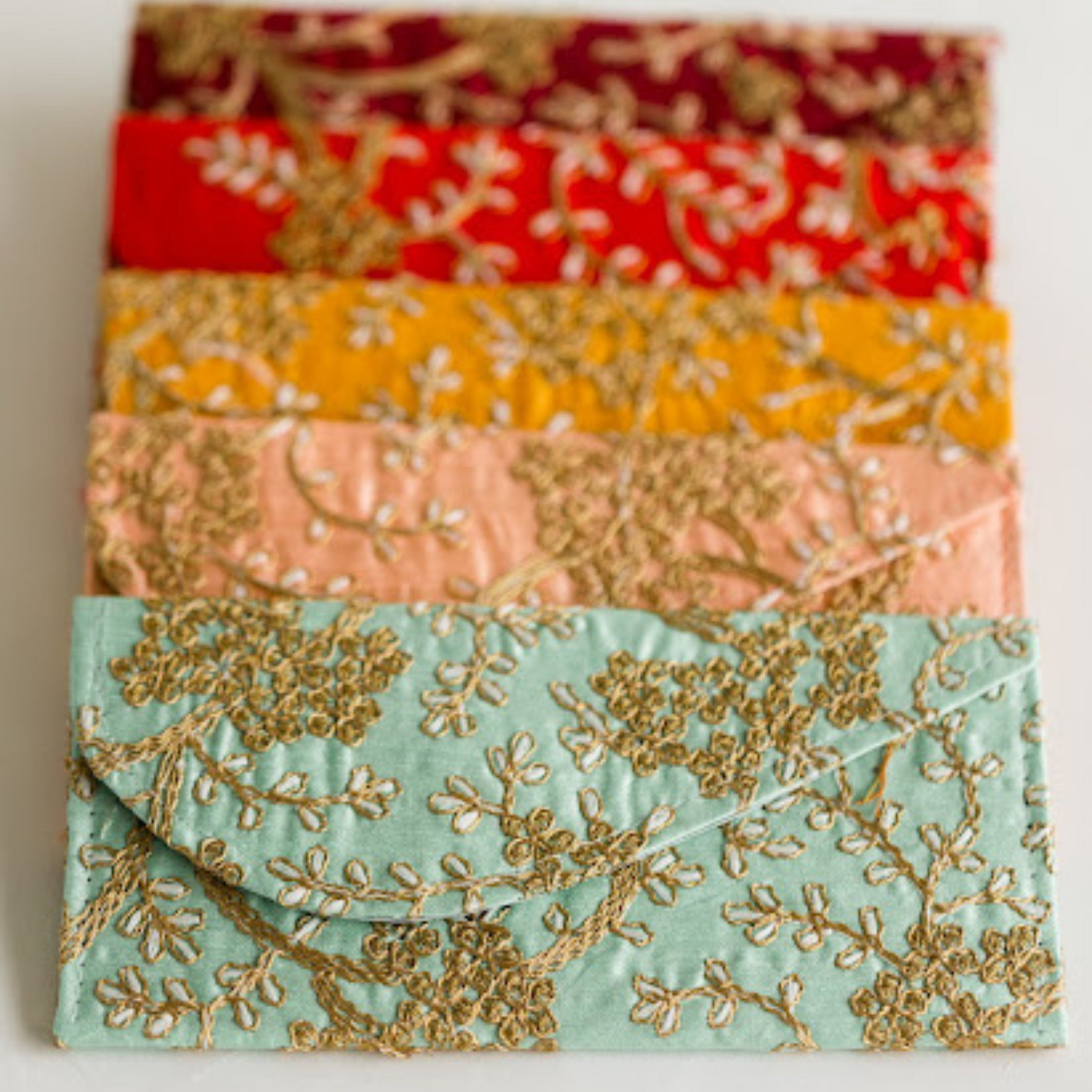 5 Embroidered Money Gift Envelopes – Decorasian