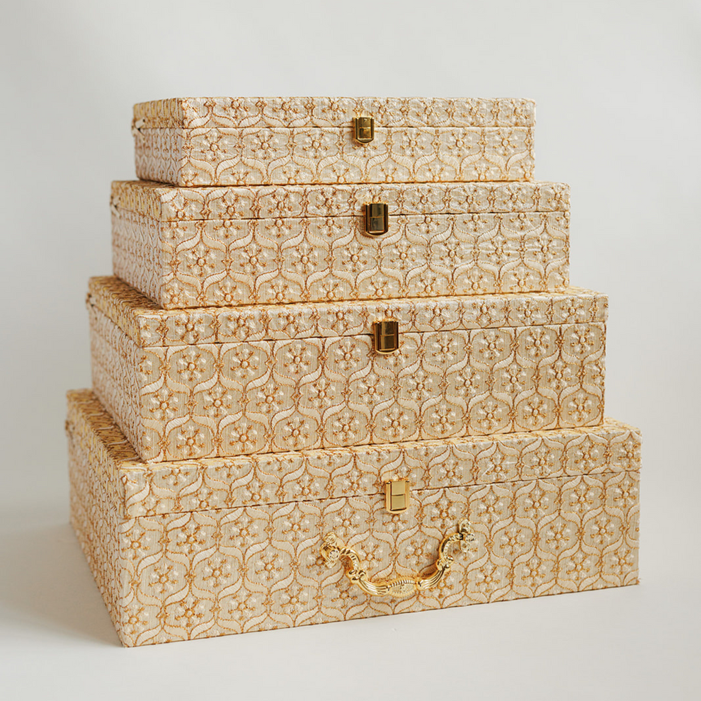 Decorasian Bridal Gold Keepsake Trunk Set